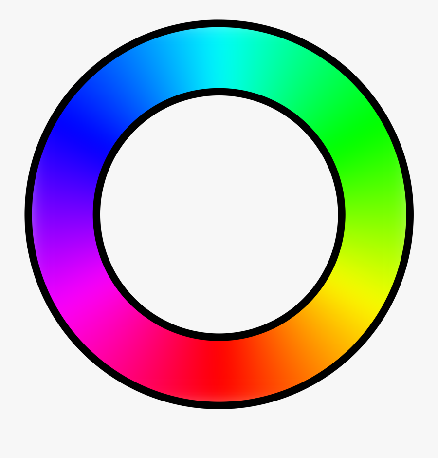 Transparent Gradient Circle Png - Blended Colour Wheel , Free ...