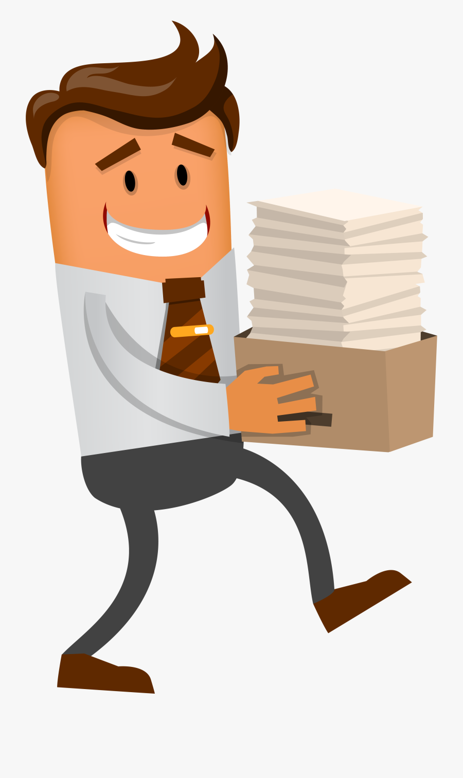 Carrying Paper 12 May - Running Employee Cartoon Png , Free Transparent ...