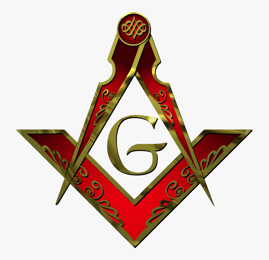 Hd Simbolo Da Ma - Red Masonic Compass And Square , Free Transparent ...