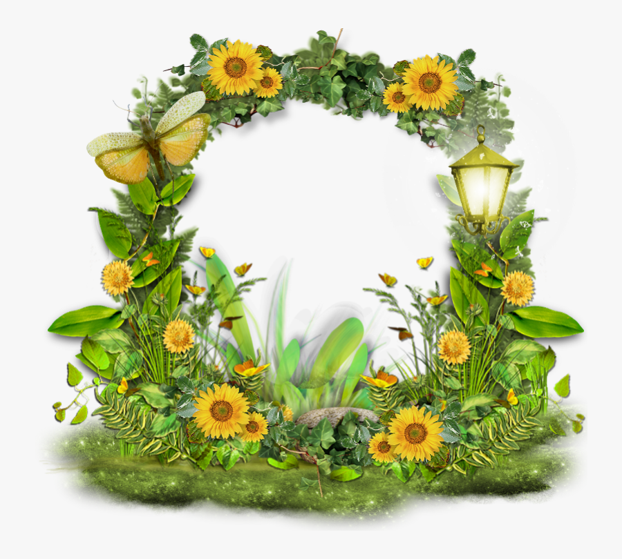 Yellow Flower Frame Clip Art , Free Transparent Clipart - ClipartKey
