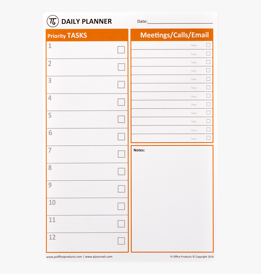 Clip Art Daily To Do List Planner - Pi A4 Daily Planner , Free ...