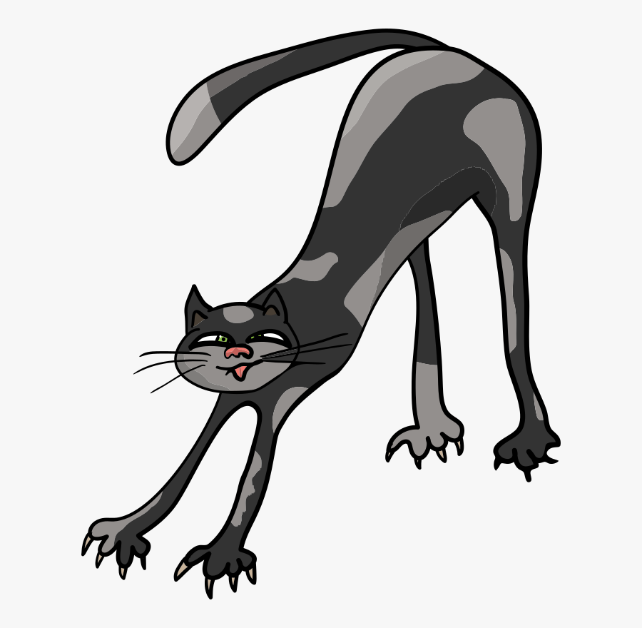 Black Stray Cat Cartoon , Free Transparent Clipart - ClipartKey