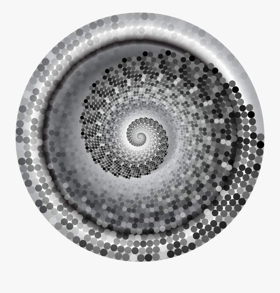 Grayscale Swirling Circles Vortex Variation 4 Clip - Grayscale Swirling ...