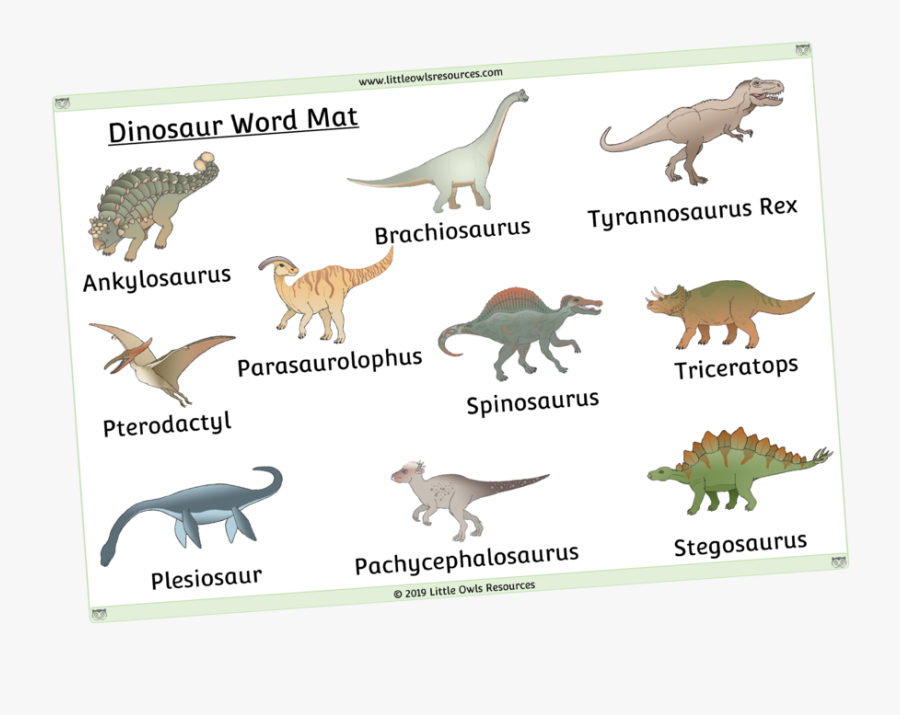 Dinosaur Word Mat , Free Transparent Clipart - ClipartKey