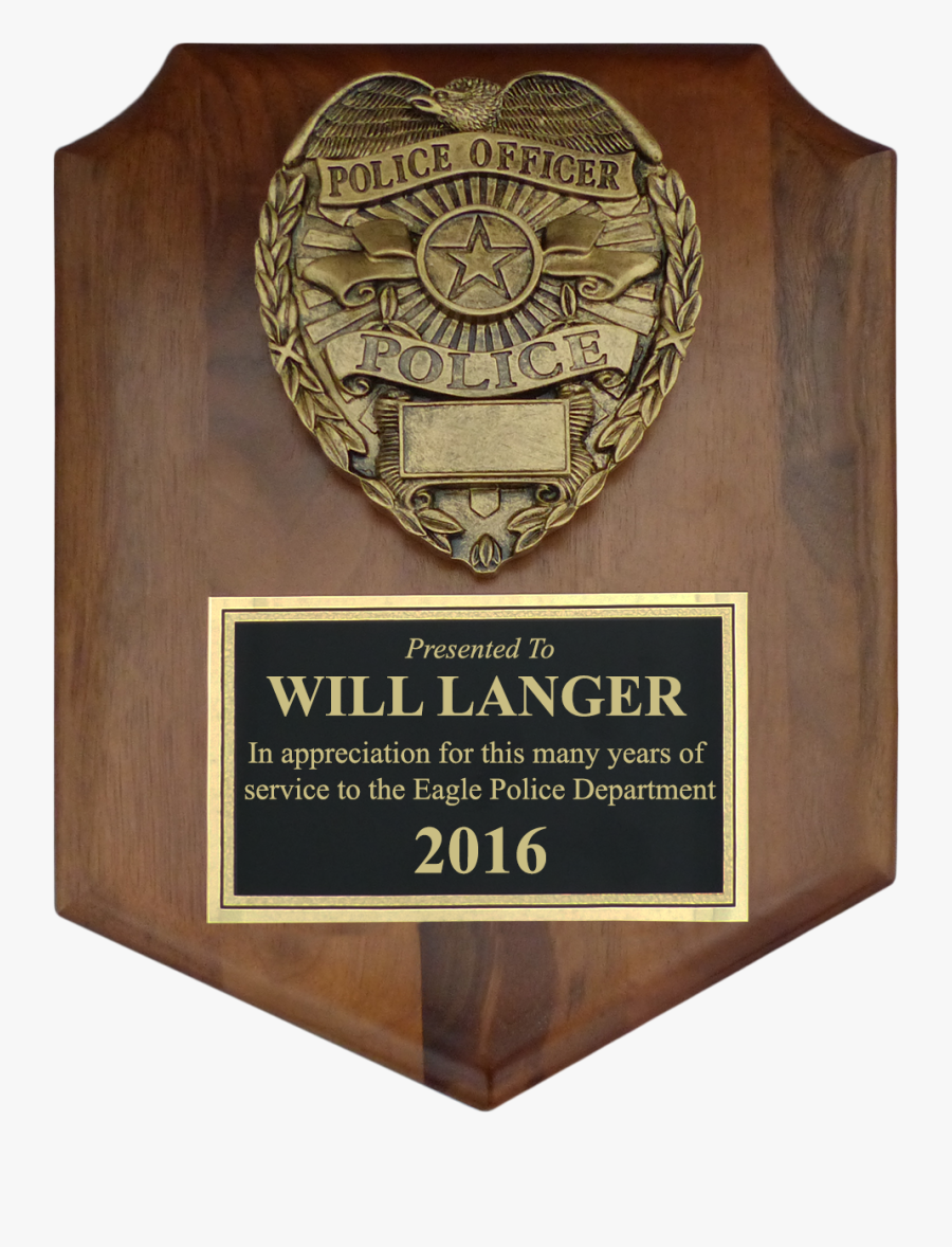 Police Shield - Law Enforcement Plaque Of Appreciation , Free ...