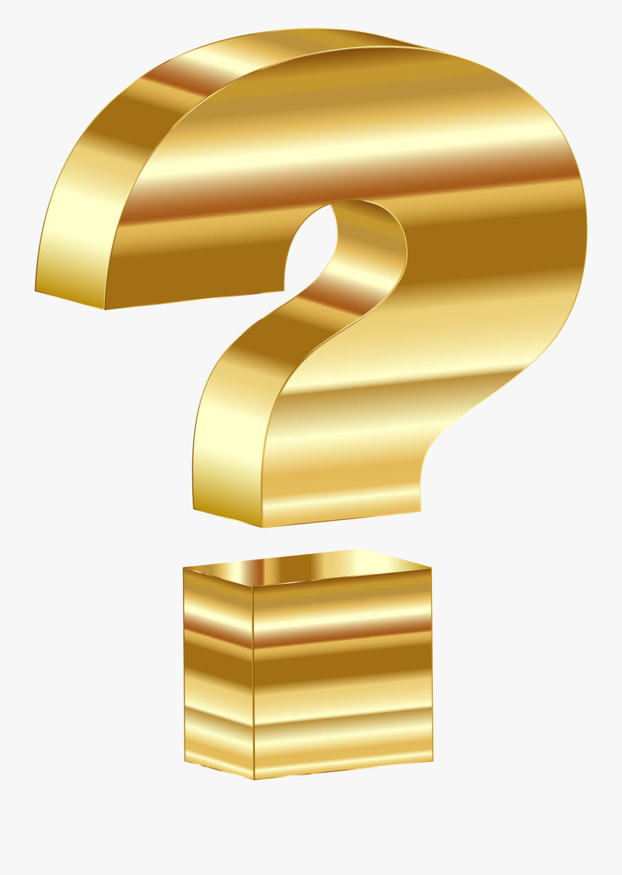 Gold 3d Question Mark Clip Arts - Question Mark Gold Png , Free ...