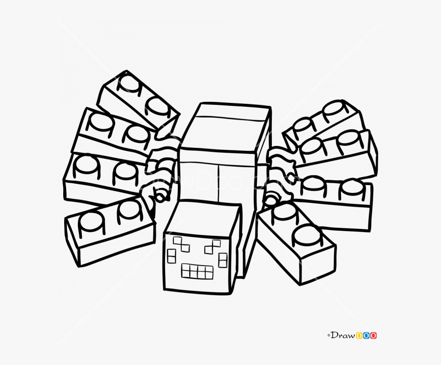 How Draw Lego Mincarft - Minecraft Lego Drawing , Free Transparent ...