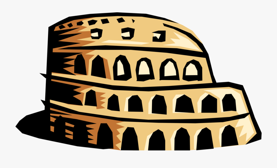 Vector Illustration Of Roman Forum Colosseum Or Coliseum - Antikes Rom ...