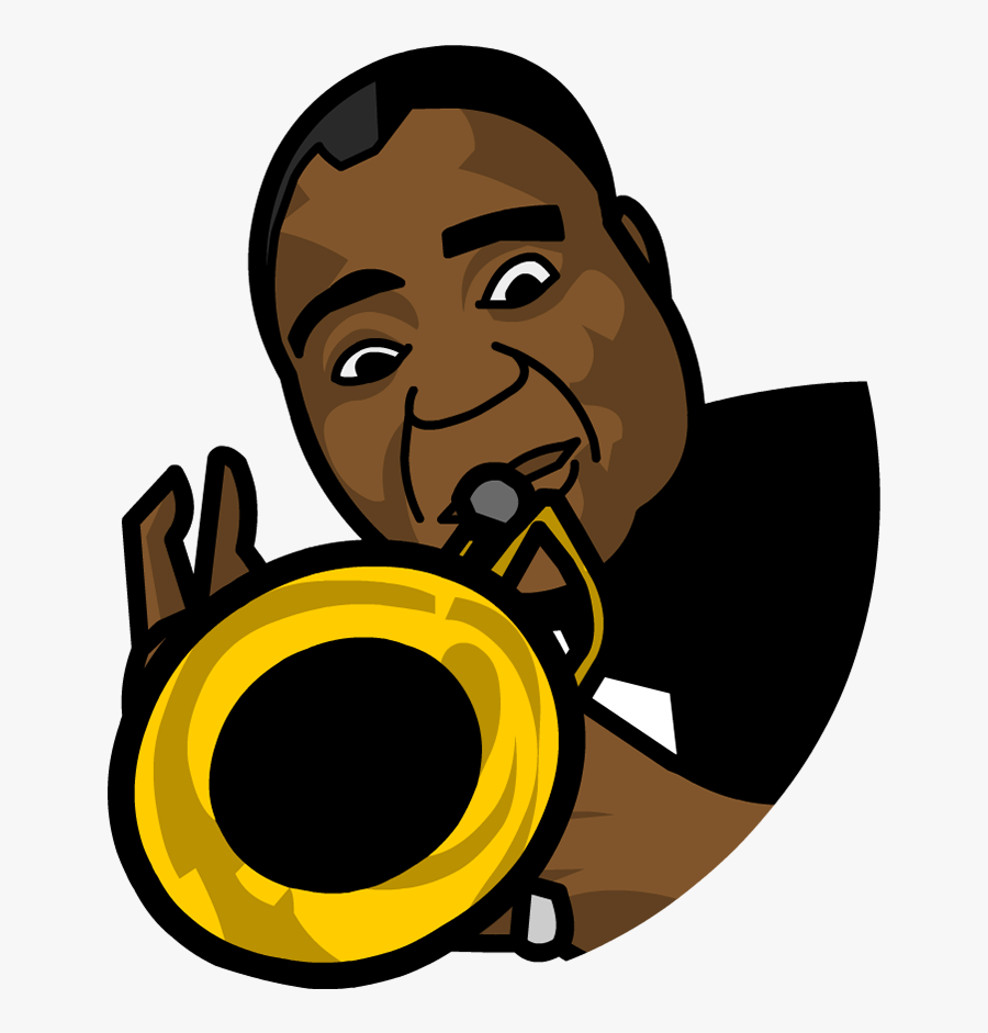 Jazz Clipart Harlem Renaissance - Cartoon Louis Armstrong Drawing ...