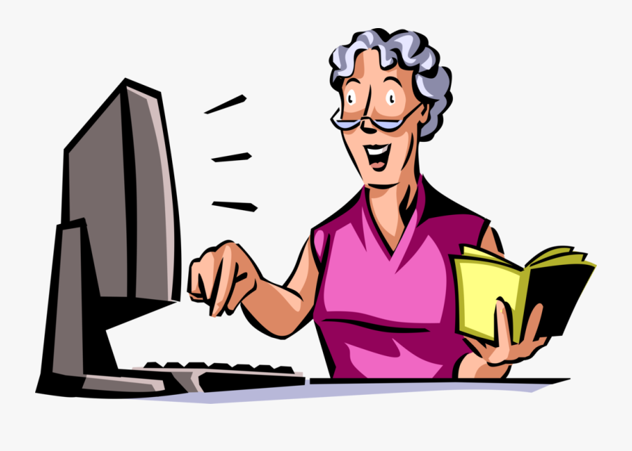 Vector Illustration Of Retired Elderly Woman Follows - Cartoon , Free ...