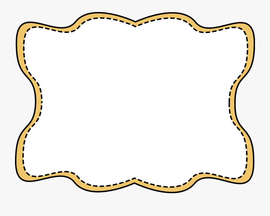 Yellow Wavy Stitched Frame - Cute Frame Clipart , Free Transparent ...