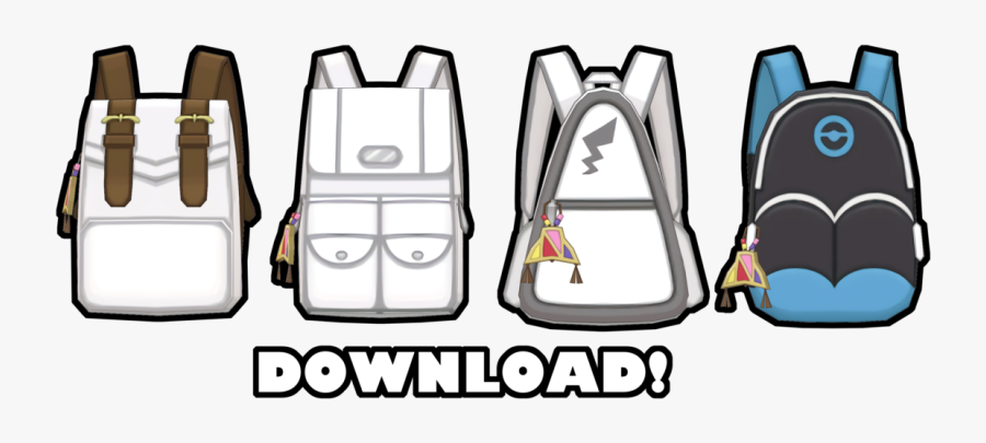 Clipart Backpack 3 Bag - Mmd Pokemon Sun And Moon , Free Transparent ...