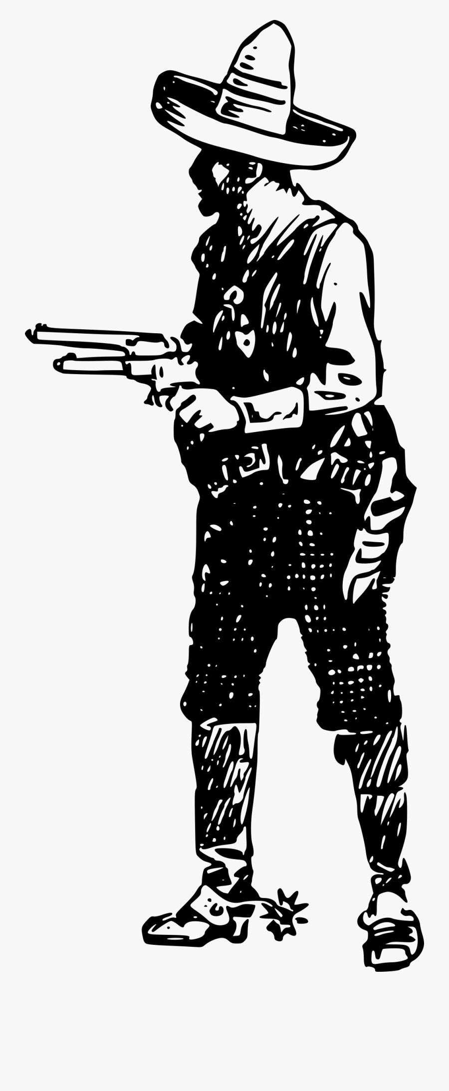Vintage Cowboy Clipart With Guns Clip Arts - Vintage Cowboy Clip Art ...