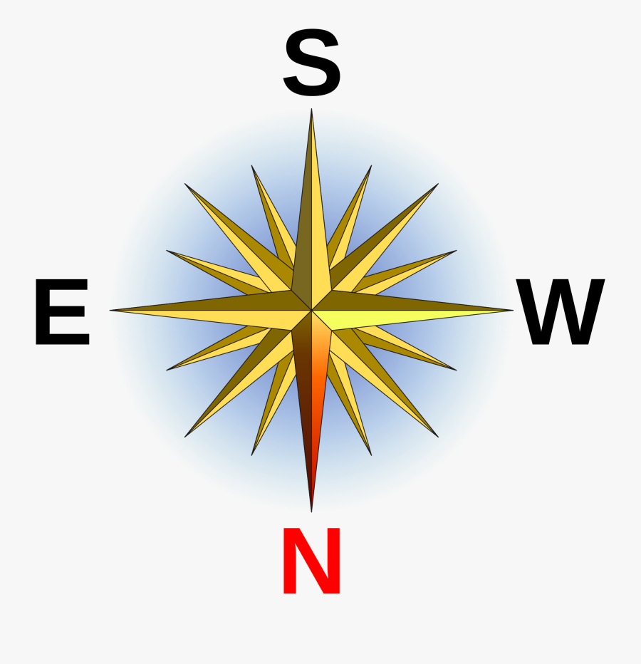 Transparent Compass Clipart - South Facing Compass Rose , Free ...