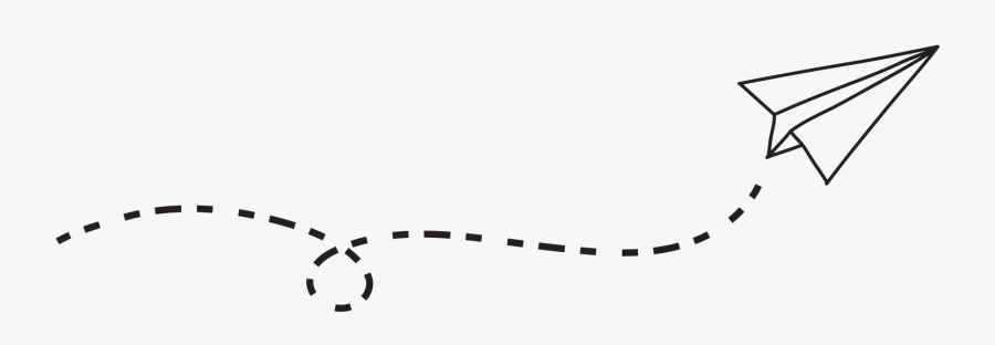 White Paper Planplane Png Image - Paper Airplane Dotted Lines , Free ...