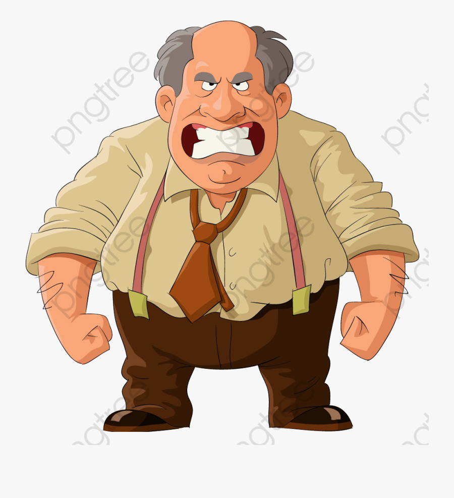 Boss Clipart Worried - Grumpy Man Cartoon , Free Transparent Clipart ...