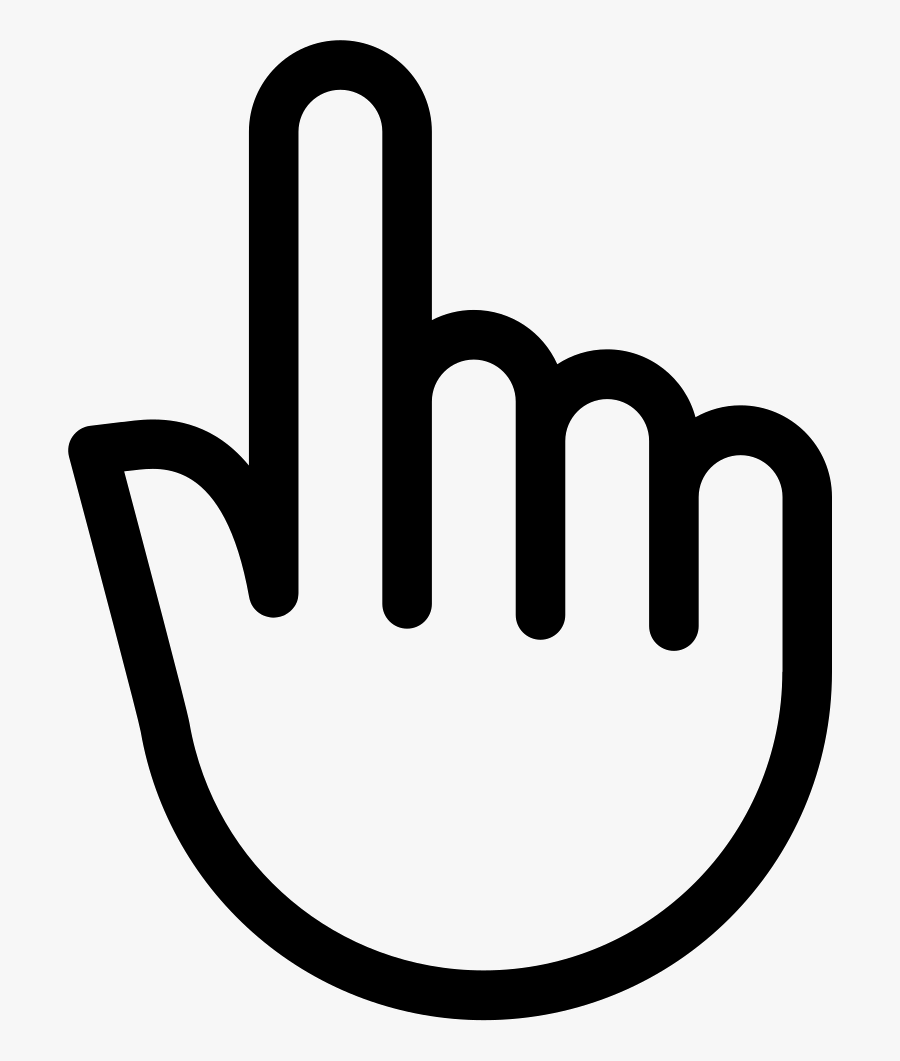 Middle Finger Outline Clipart , Png Download - Outline Of Middle Finger ...
