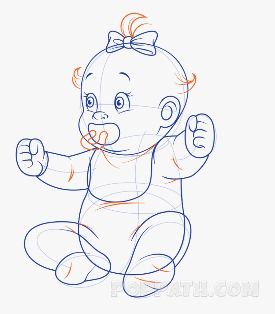 Drawn Baby Baby Binky - Cartoon , Free Transparent Clipart - ClipartKey