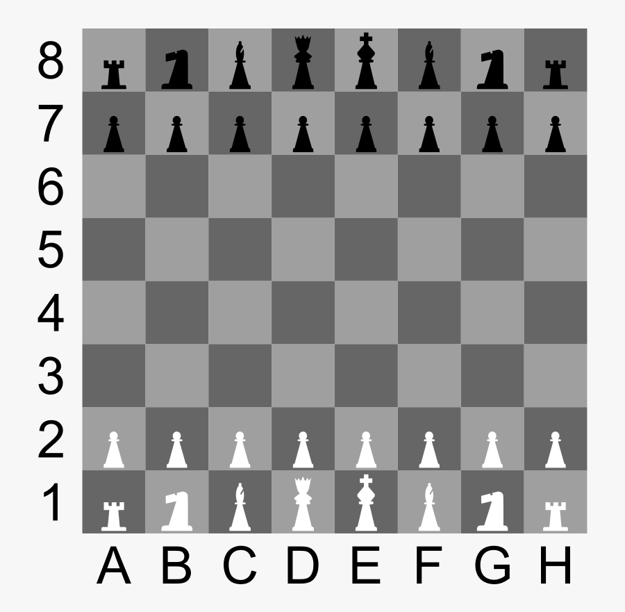 2d Chess Set - Chess Board Rows And Columns , Free Transparent Clipart ...
