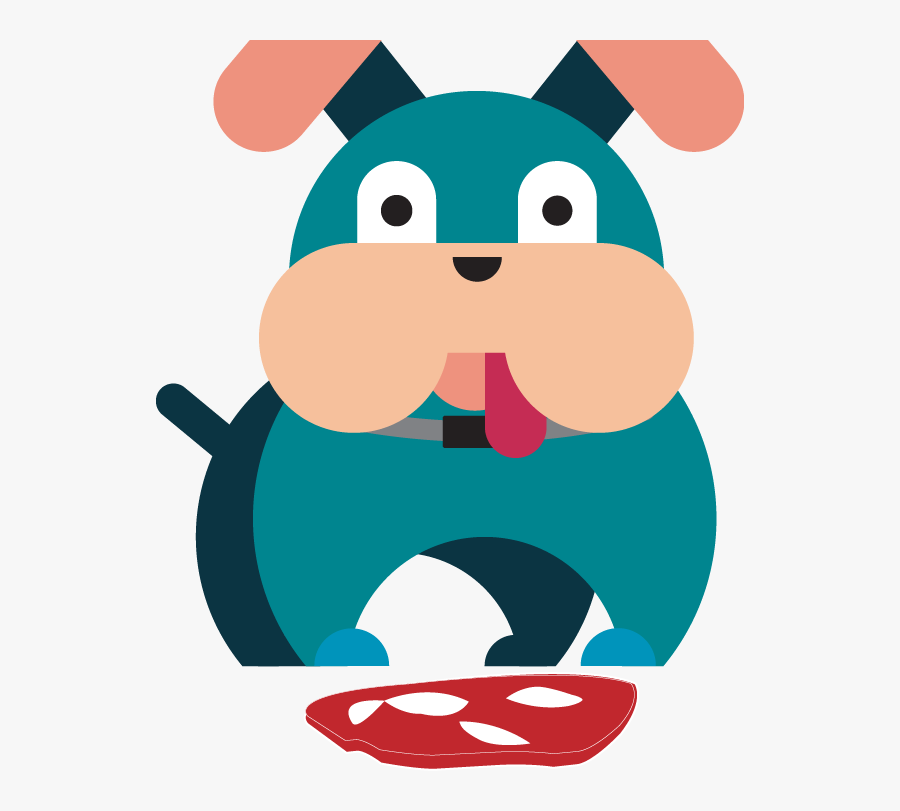 Dog Eating Raw Meat Cartoon , Free Transparent Clipart - ClipartKey