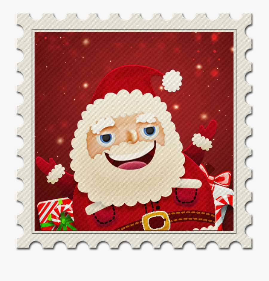 Stamp Christmas Advent Free Picture - Santa Claus Stamp Png , Free ...