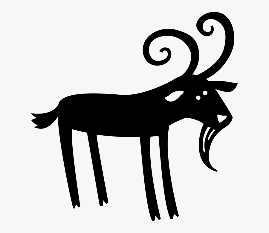 Vector Illustration Of Domestic Billy Goat - Vector Graphics , Free ...