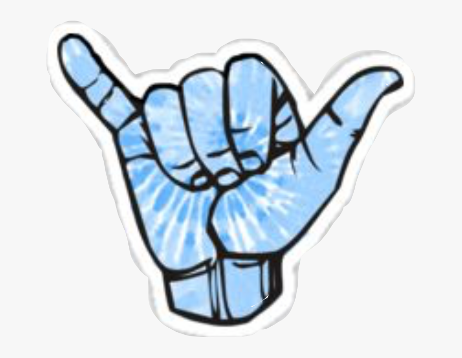 #hangloose #blueaesthetic #freetoedit - Blue Tie Dye Shaka Sticker ...