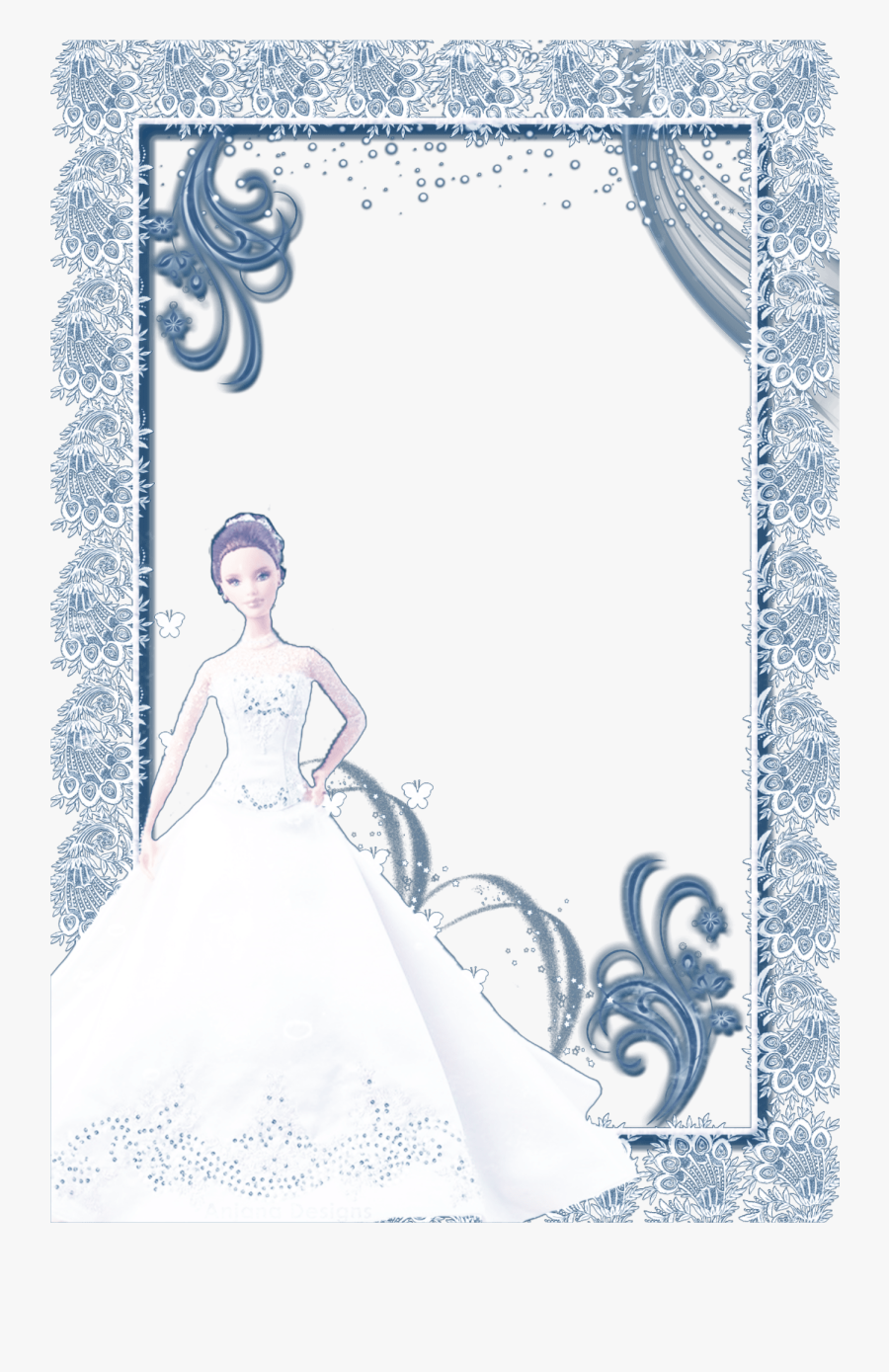 Transparent Glitter Frames Png - Barbie A4 Border Designs , Free ...
