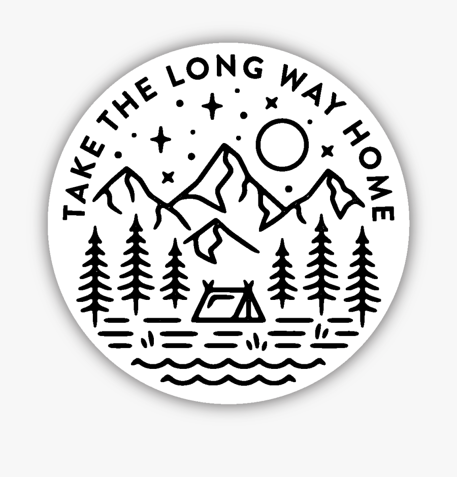 Take The Long Way Home Sticker , Free Transparent Clipart - ClipartKey