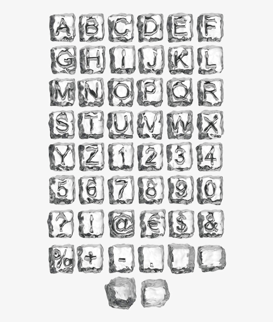 Clip Art Cube Font - Ice Cube Letters , Free Transparent Clipart ...