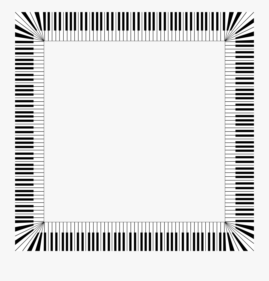 Piano Keys Square Clip Arts - Music Border Png Piano , Free Transparent ...