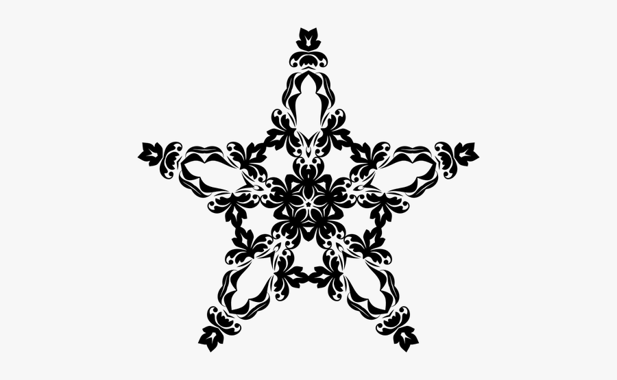 Flourish Star Silhouette - Visual Arts , Free Transparent Clipart ...