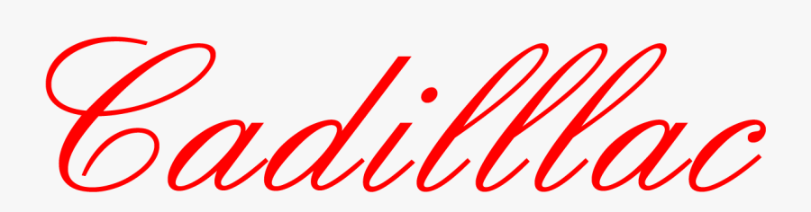 Clip Art Download Famous Fonts English - Cadillac Logo Font , Free ...