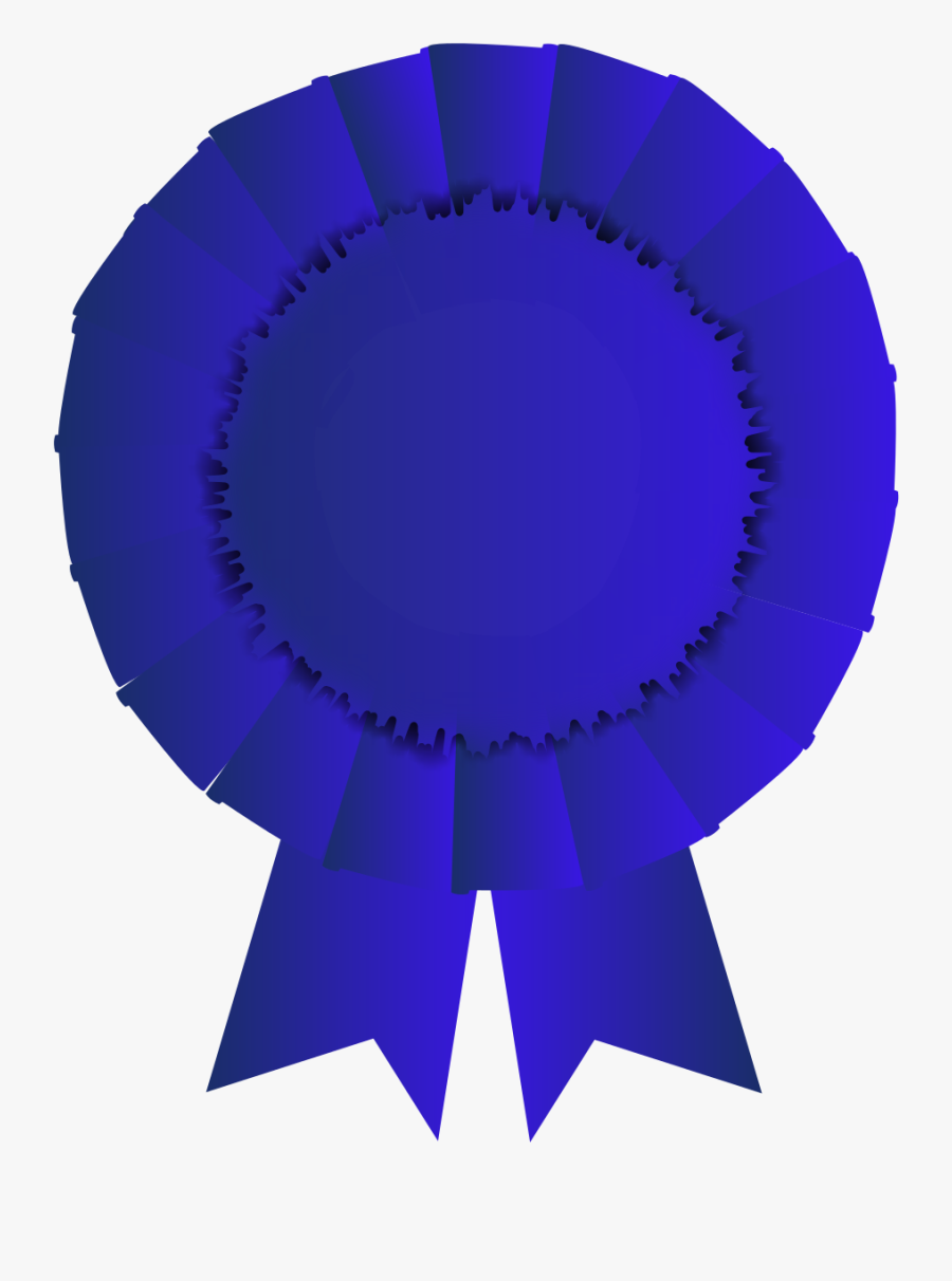 File - Blue Ribbon3 - Svg - Blue Ribbon Clipart , Png - Circle , Free ...
