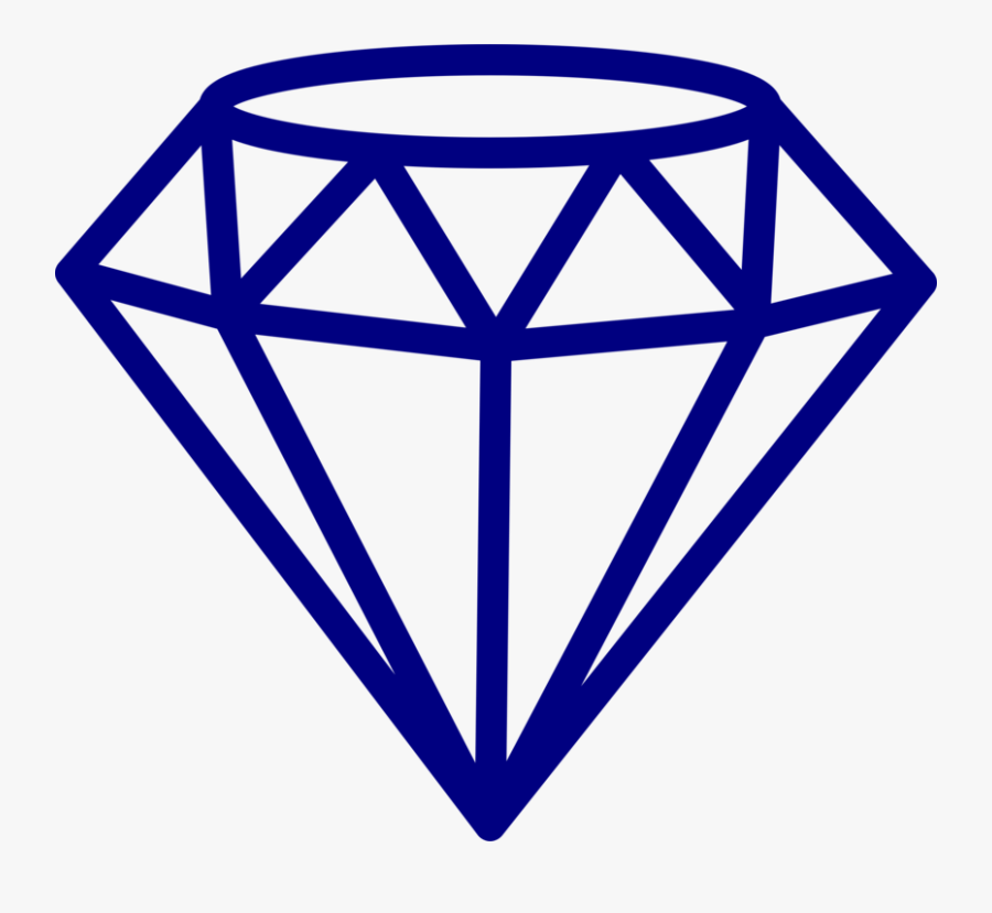 Blue,electric Blue,triangle - Diamond Outline , Free Transparent ...