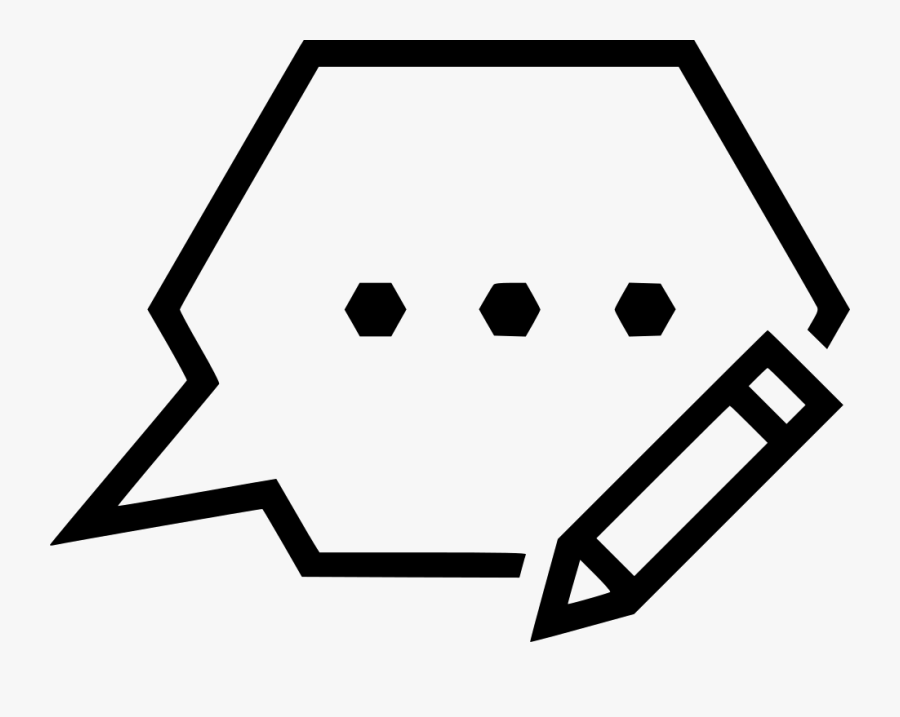 Message Edit Write Writing Bubble Pen Pencil Conversation - Pencil Icon ...