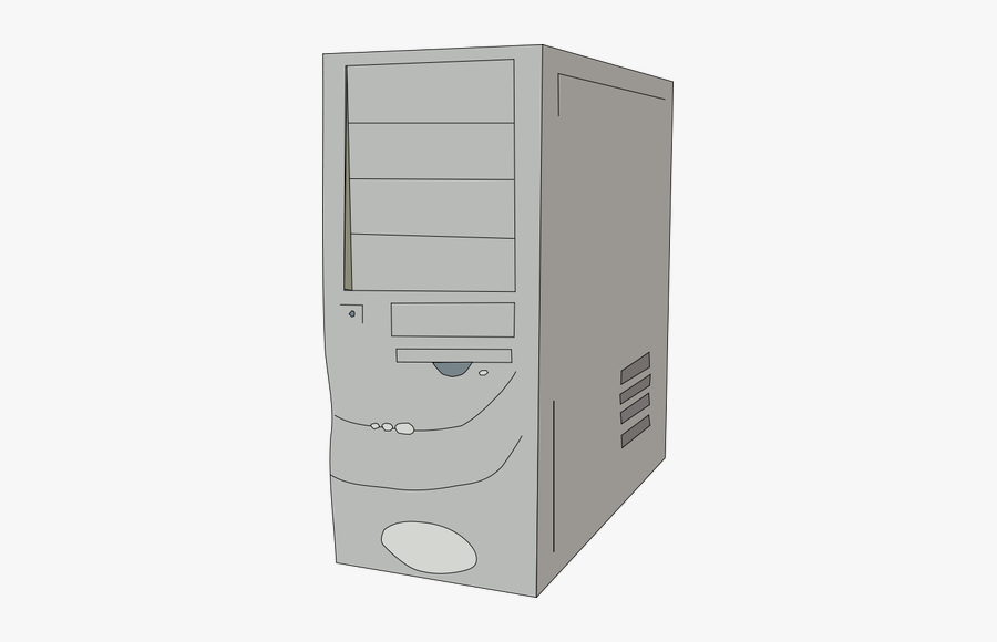 Pc Case Tower Clip Art - White Old Computer Case , Free Transparent ...