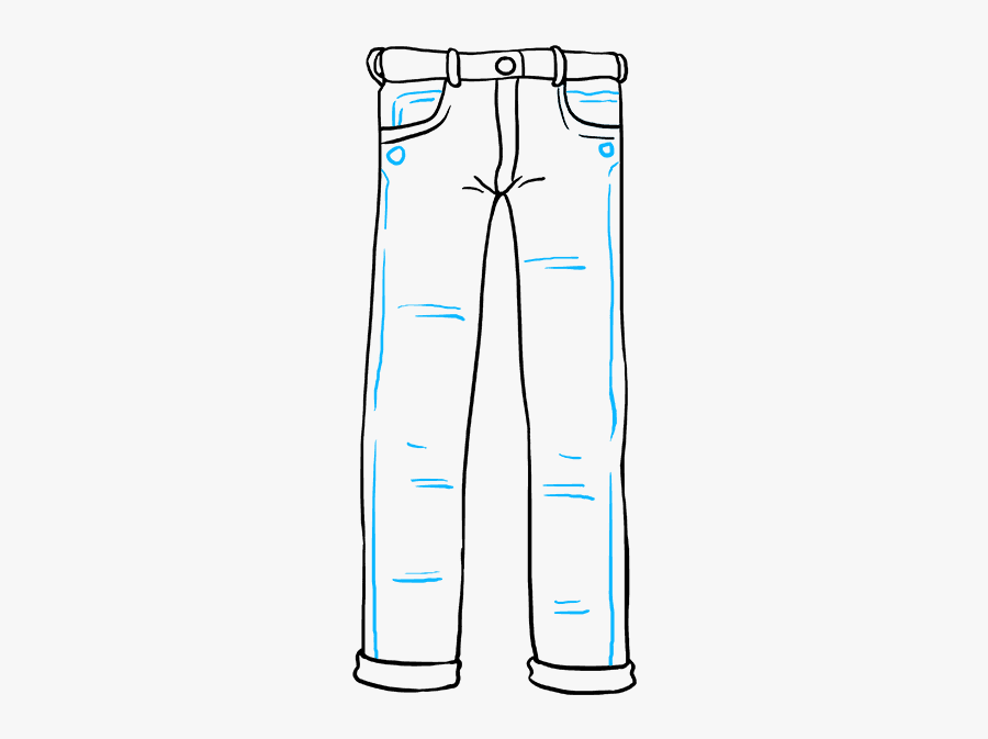 How To Draw Jeans - Draw A Pair Of Jeans , Free Transparent Clipart ...
