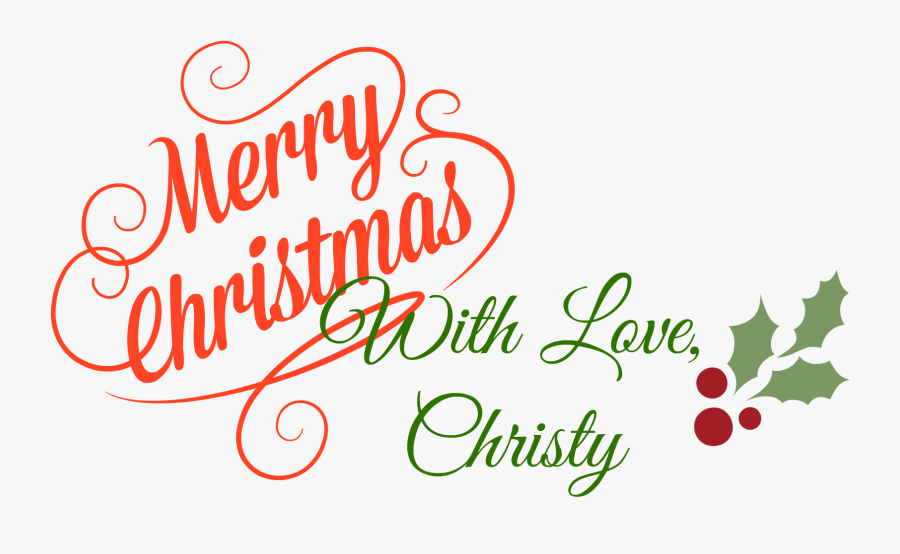 Christmas-signature - Calligraphy , Free Transparent Clipart - ClipartKey