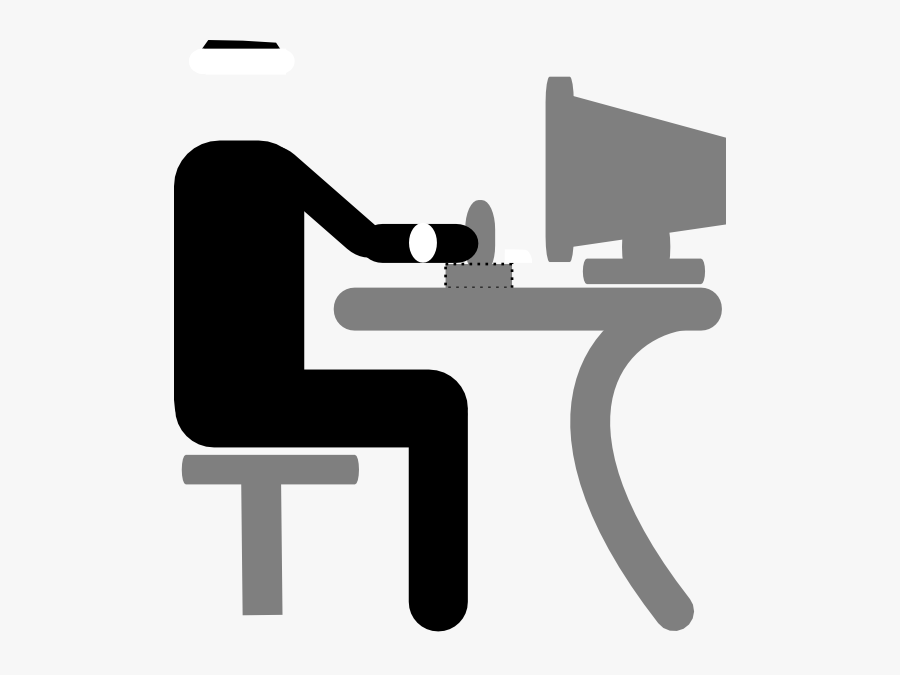 Person Sitting On Computer Clipart , Free Transparent Clipart - ClipartKey