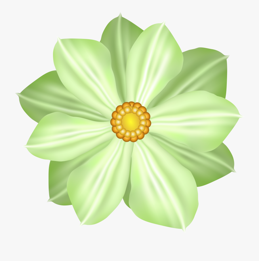 Green Flower Decoration Clipart Image - Green Flower Clipart , Free ...