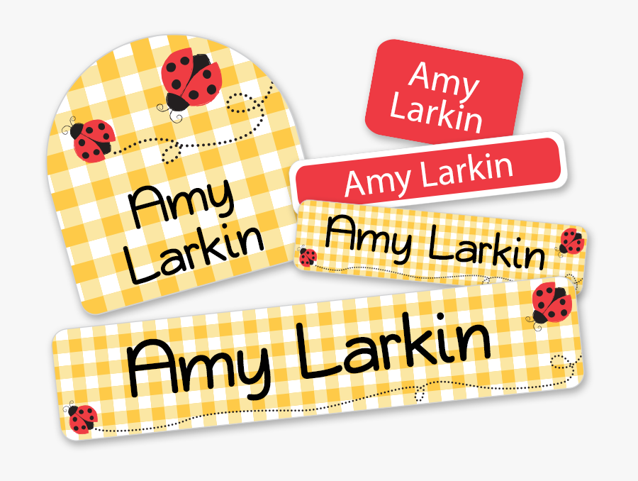 Personalized Ladybug Labels For School , Free Transparent Clipart ...