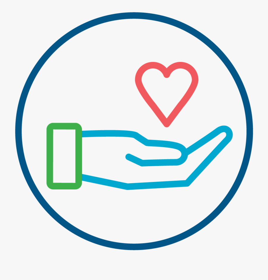 Hand Holding Heart Symbolizing Gift Of Salvation Icon - Hand Holding ...