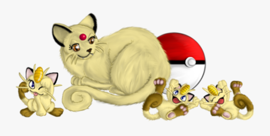 Pokemon Persian And Meowth - Cartoon , Free Transparent Clipart ...