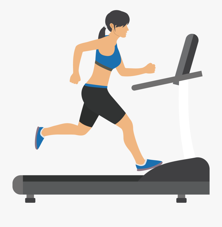 Exercise Clipart Running Machine - Running On Treadmill Clipart , Free ...