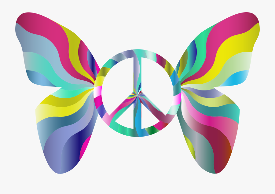 Peace Butterfly Clipart - Butterfly Peace Sign , Free Transparent ...