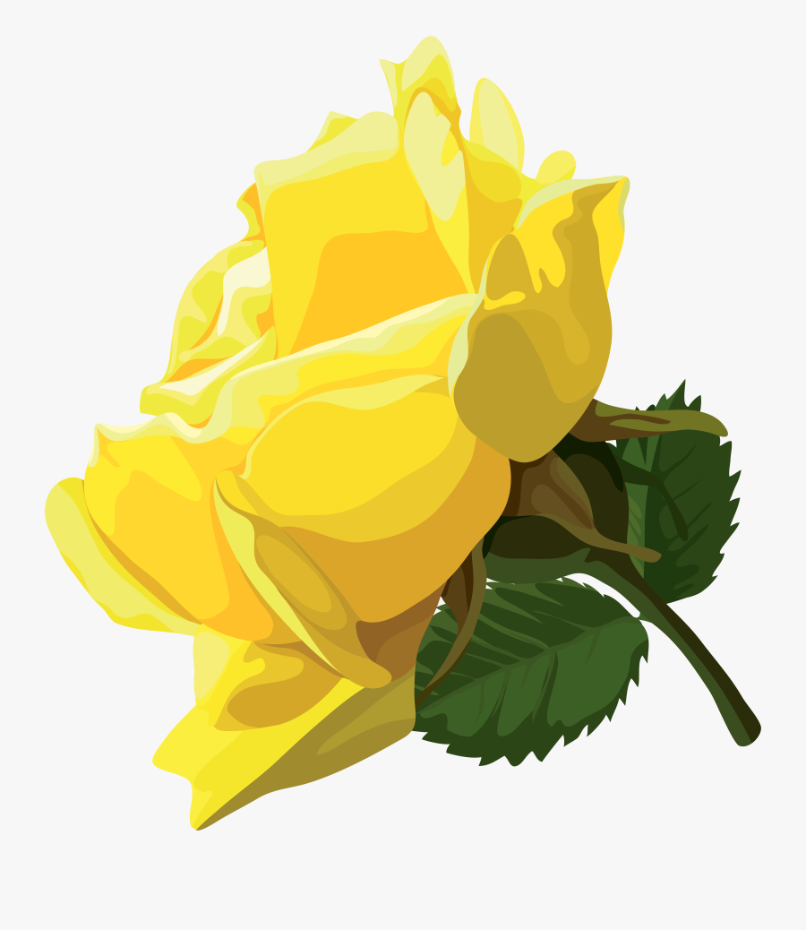 Transparent Rose Clip Art - Transparent Yellow Rose Icon , Free ...