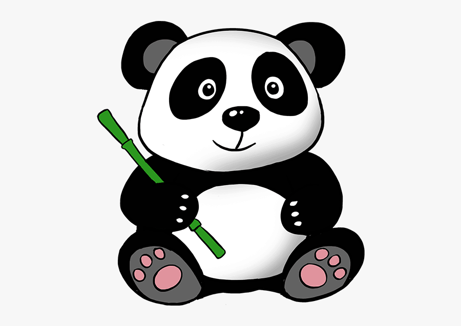 How To Draw A - Cartoon Panda Bear Drawing , Free Transparent Clipart ...