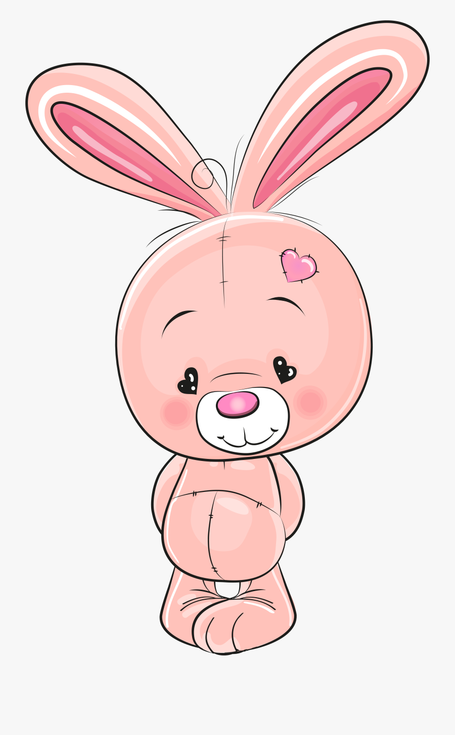 Cute Pink Bunny Png Clip Art Image , Free Transparent Clipart - ClipartKey