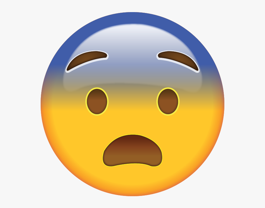 Fearful Face Emoji - Emoticon Fear Png , Free Transparent Clipart ...